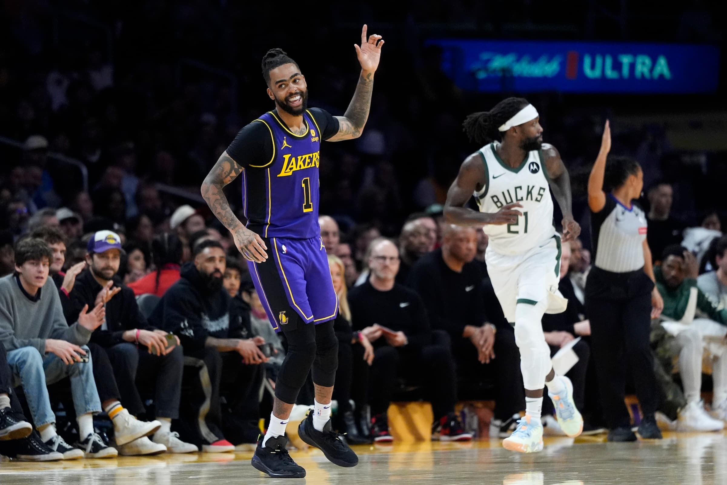 D'Angelo Russell scores 44 points in LeBron-less Lakers’ stunning 123 ...